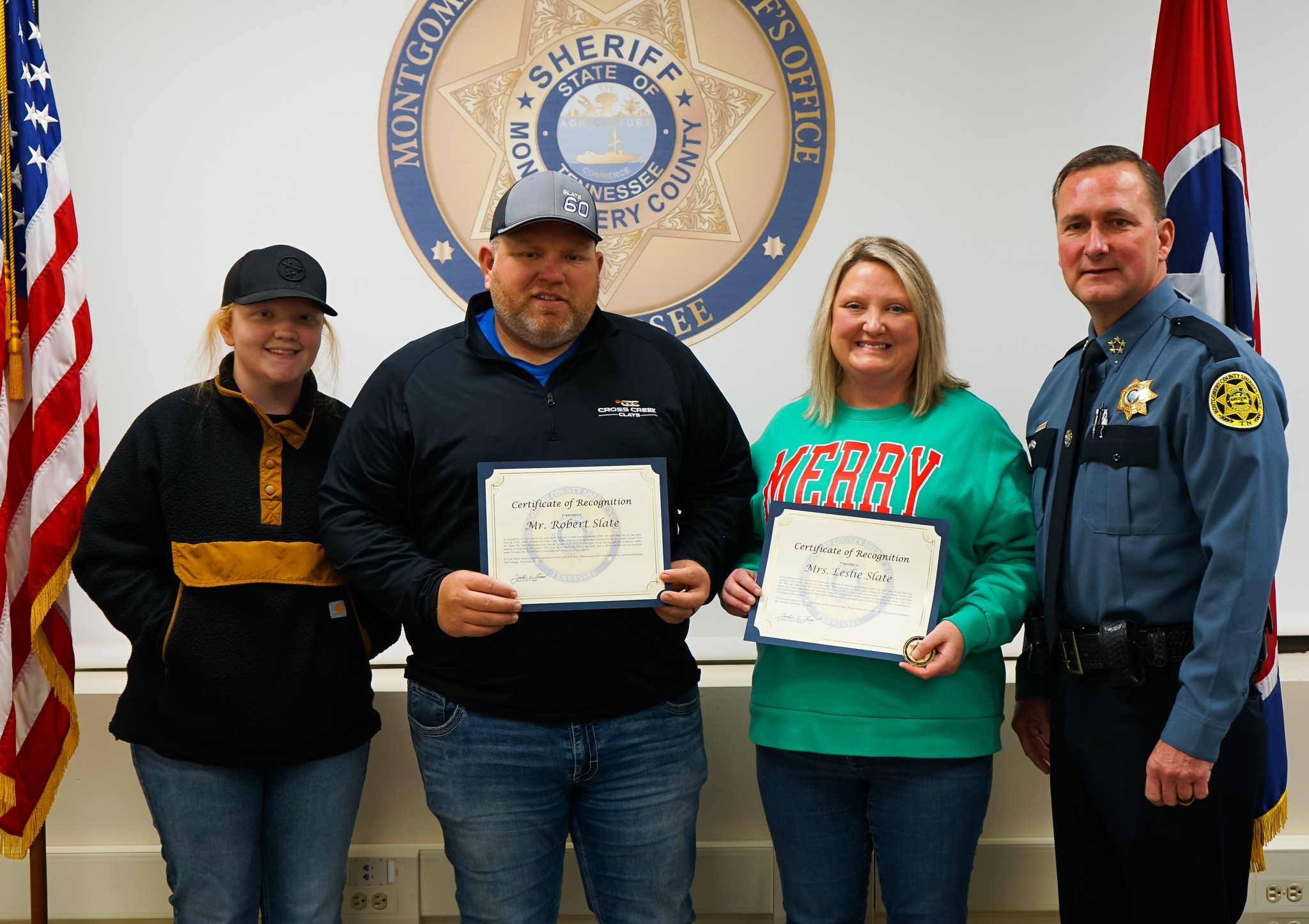 Montgomery County Sheriff's Office Certificates of Recognition for ...