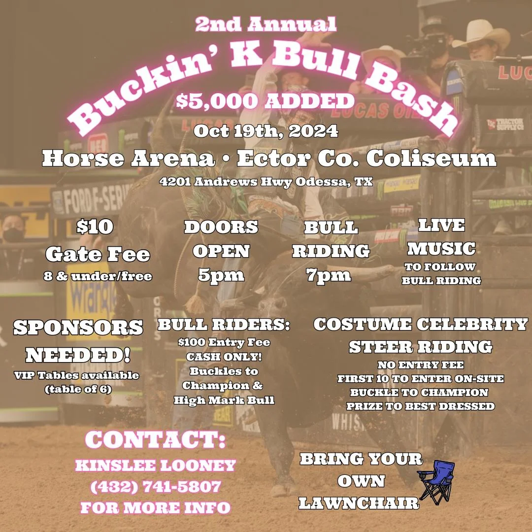 Buckin' K Bull Bash moves to Ector County Coliseum for second annual ...